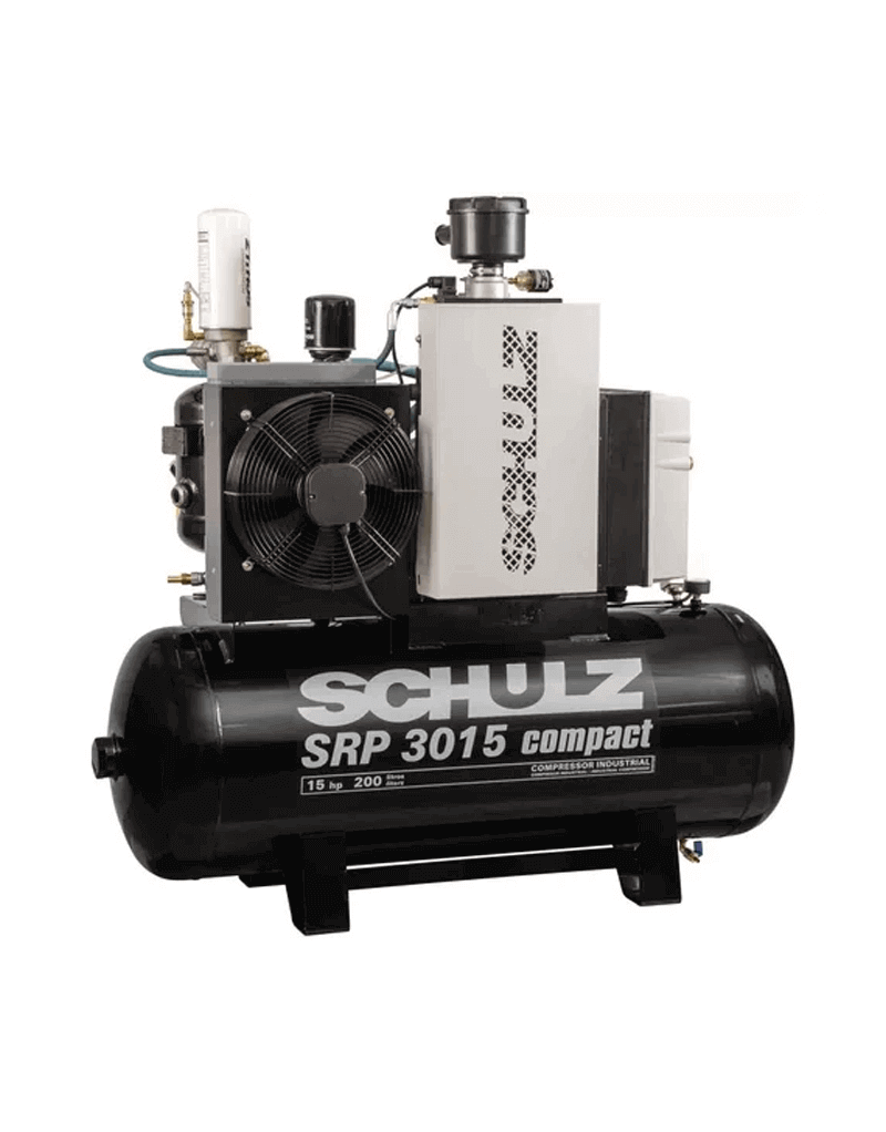 Compressor de Parafuso Srp 3015e Iii Compact - 15 Hp 200 Litros - Schulz